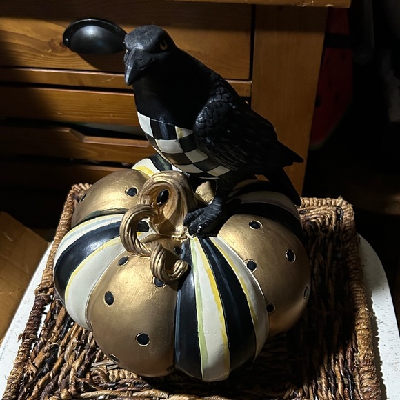 MacKenzie-Childs | Accents | Mackenzie Childs Black And Gold Crow On ...